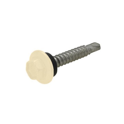 Pack of 100 Classic Cream 10g x 25mm NEO Hex Metal Self Drilling ...