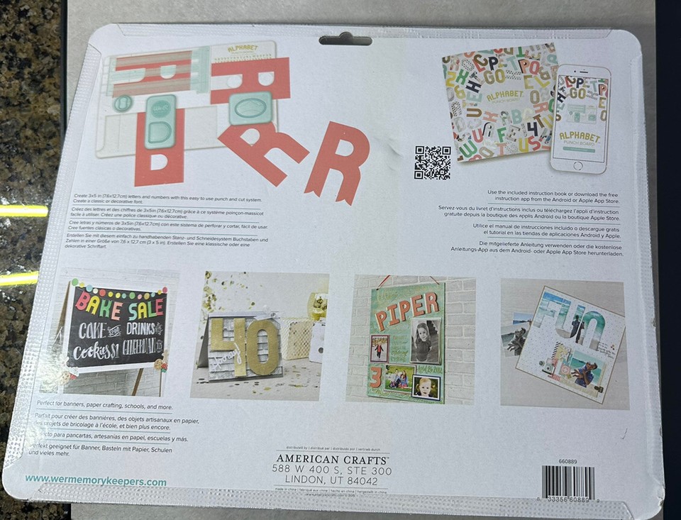 Alphabet Punch Board by We R Memory Keepers Makes 3x5 Letters and ...