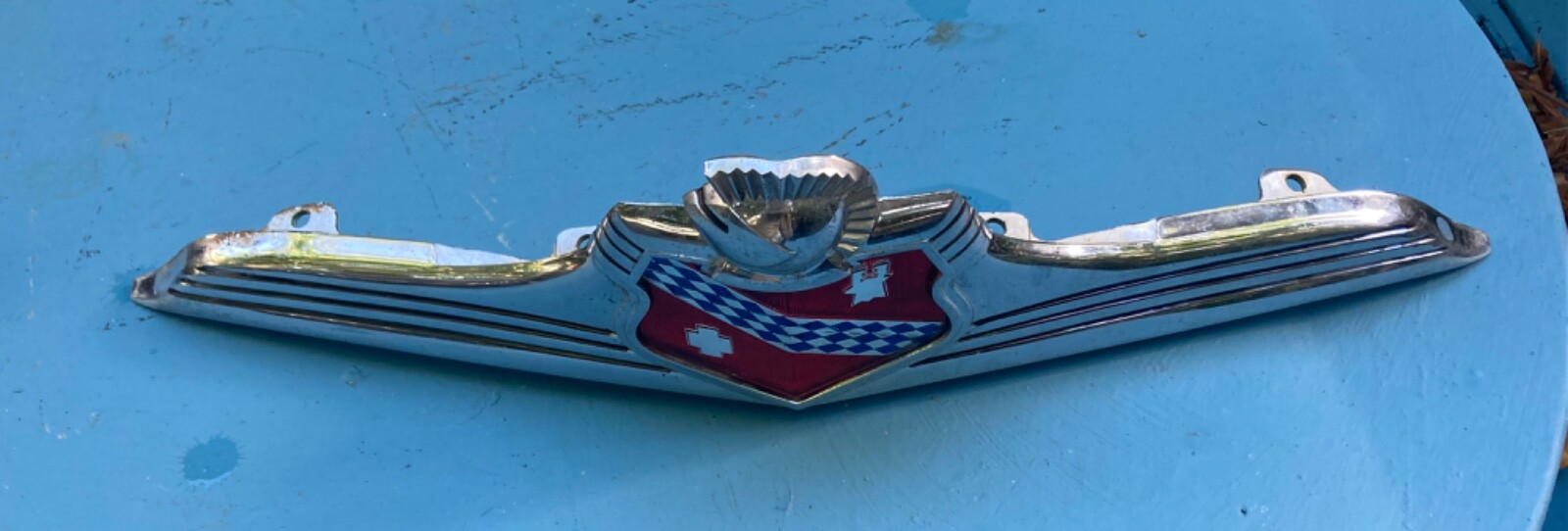 1948 Buick Hood Emblem Ornament NOS Plastic Crest Chrome Wings 1336913 ...