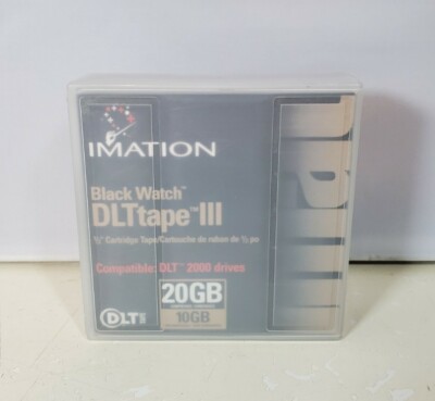 New IMATION Black Watch DLTtape III DLT Tape III 20gb Compressed *Free ...