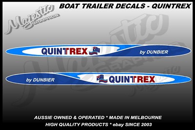 QUINTREX - BOAT TRAILERS - LEFT & RIGHT PAIR - TRAILER DECALS ...