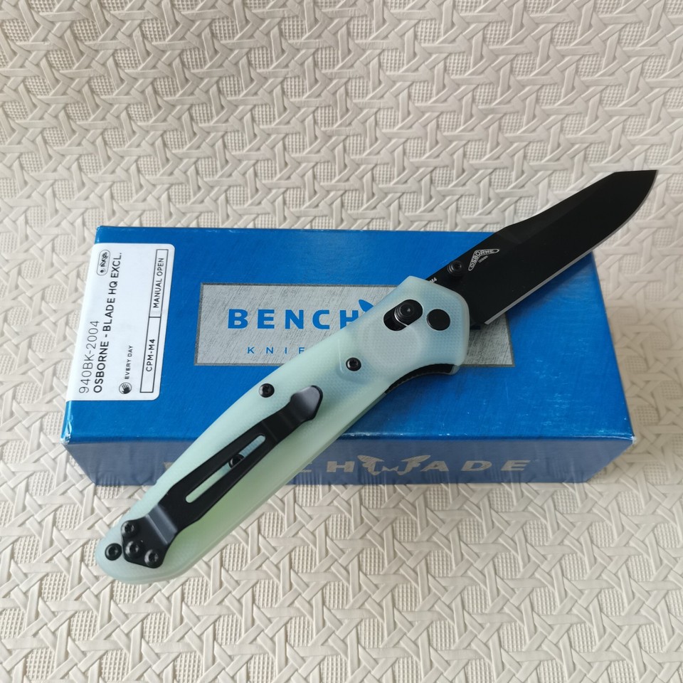 Benchmade Osborne Axis Lock Jade Handle G10 CPM-M4 Pocket Knife *940BK ...