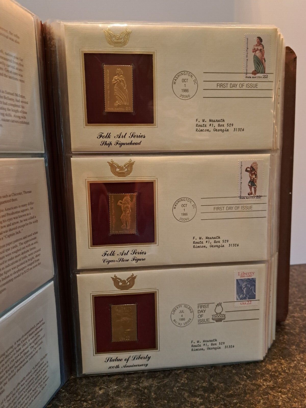 Golden Replicas of United States Stamps 22k gold plated (1986-1990) 78 ...