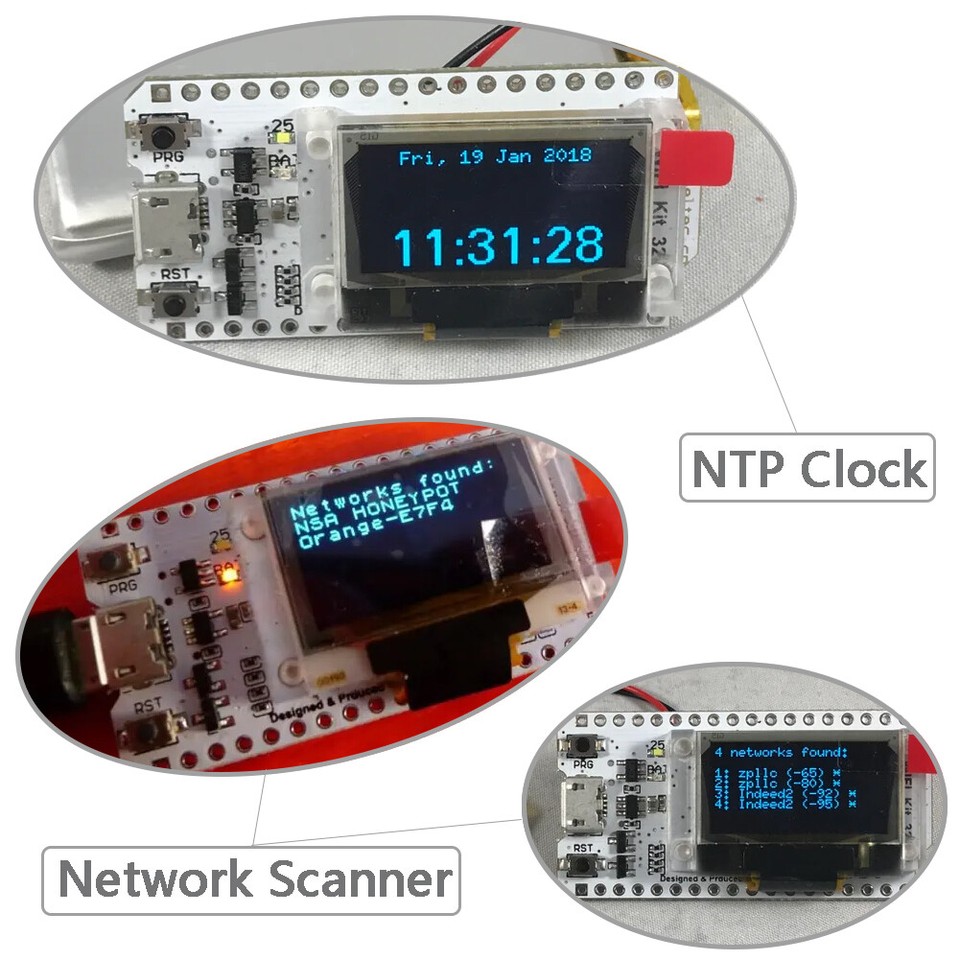 2pcs ESP32-S3 OLED Development Board WiFi Kit 32 V3 Type-C for Arduino ...