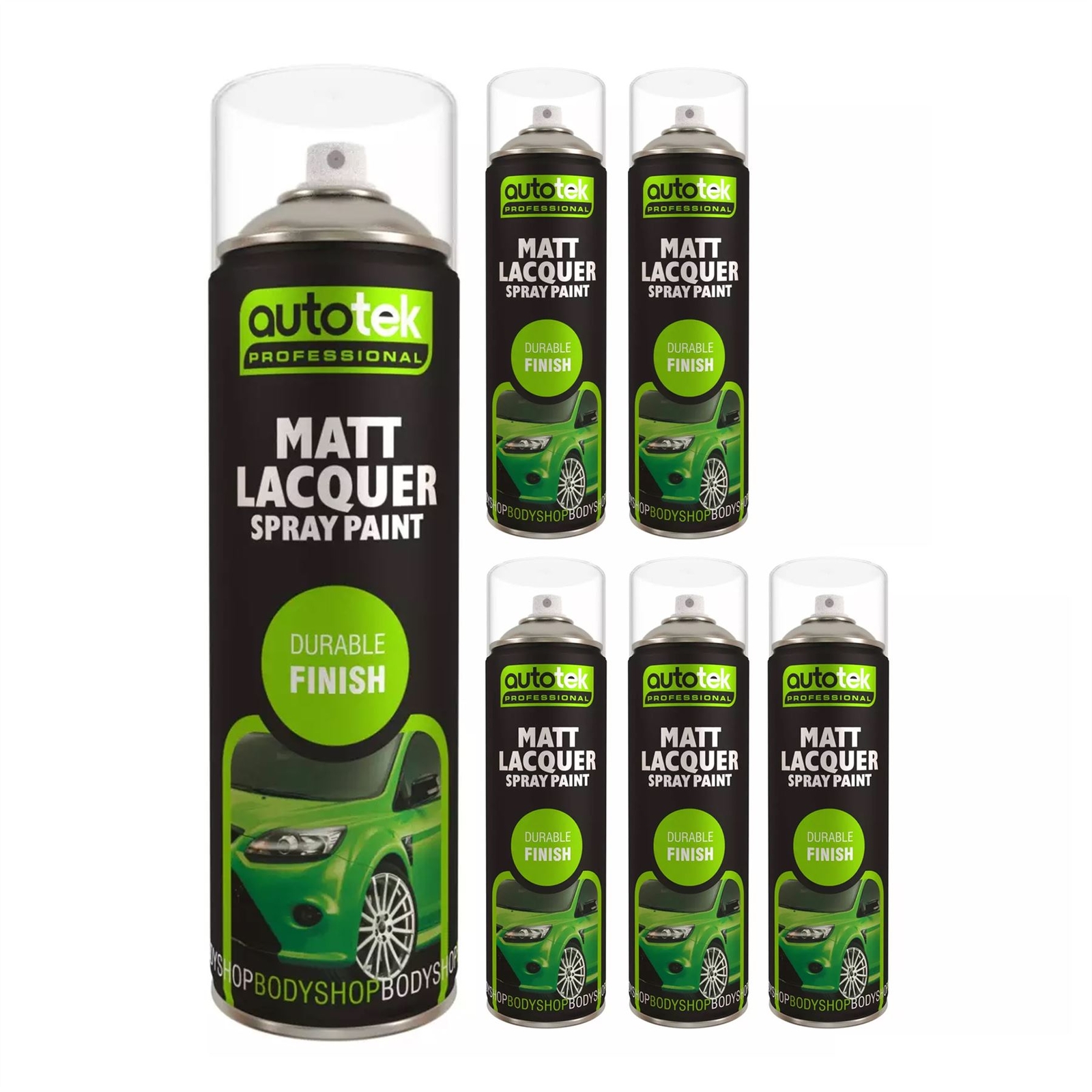 AutoTek Matt Lacquer Multi-Purpose Aerosol Spray Paint 500ml x6 | eBay
