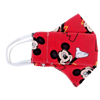 Kids Mickey Mouse Face Mask Disney Handmade Cotton Fabric Washable | eBay