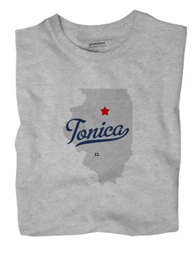 Tonica Illinois IL Ill T-Shirt MAP | eBay