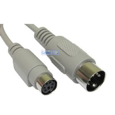 SHORT 15cm PS2 6 Pin Mini FEMALE to AT MALE 5 PIN DIN ADAPTER CABLE ...