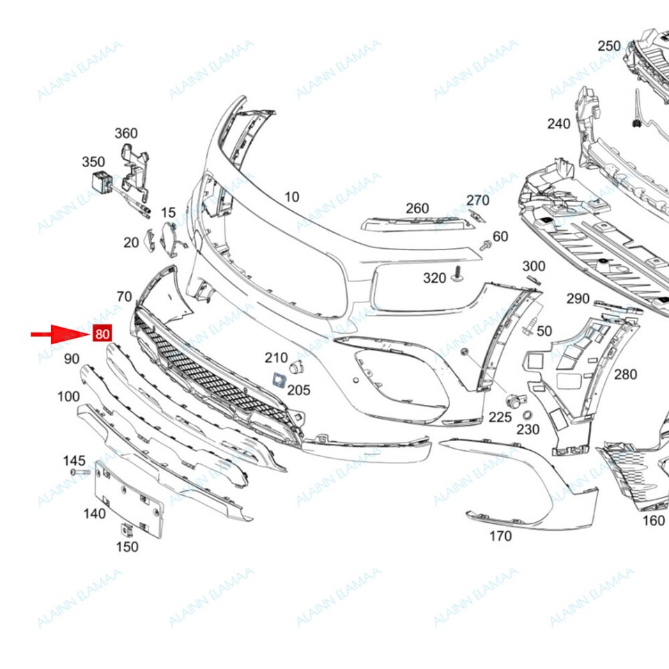 Front Bumper Cover Molding Trim For Mercedes Benz GLB W247 2020-2023 ...