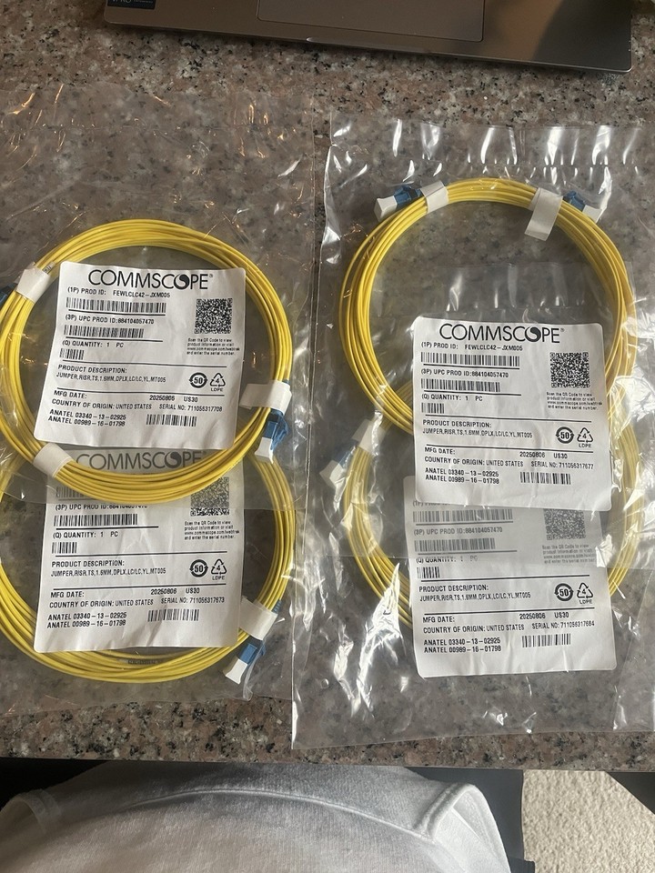 Commscope #FEWLCLC42-JXM006 Singlemode LC/LC Fiber Patch Cords 6M Long ...