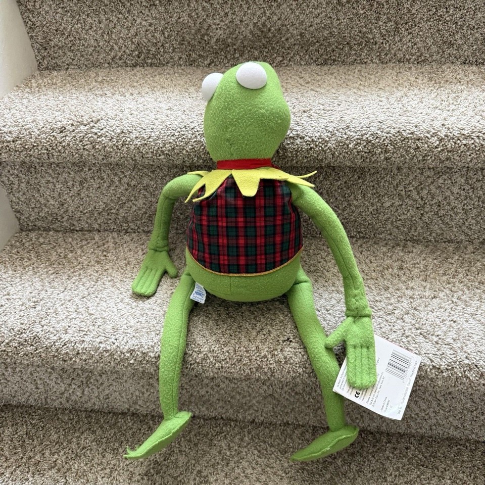 Vintage Eden Toys Jim Henson Kermit the Frog stuffed Toy Doll Green ...
