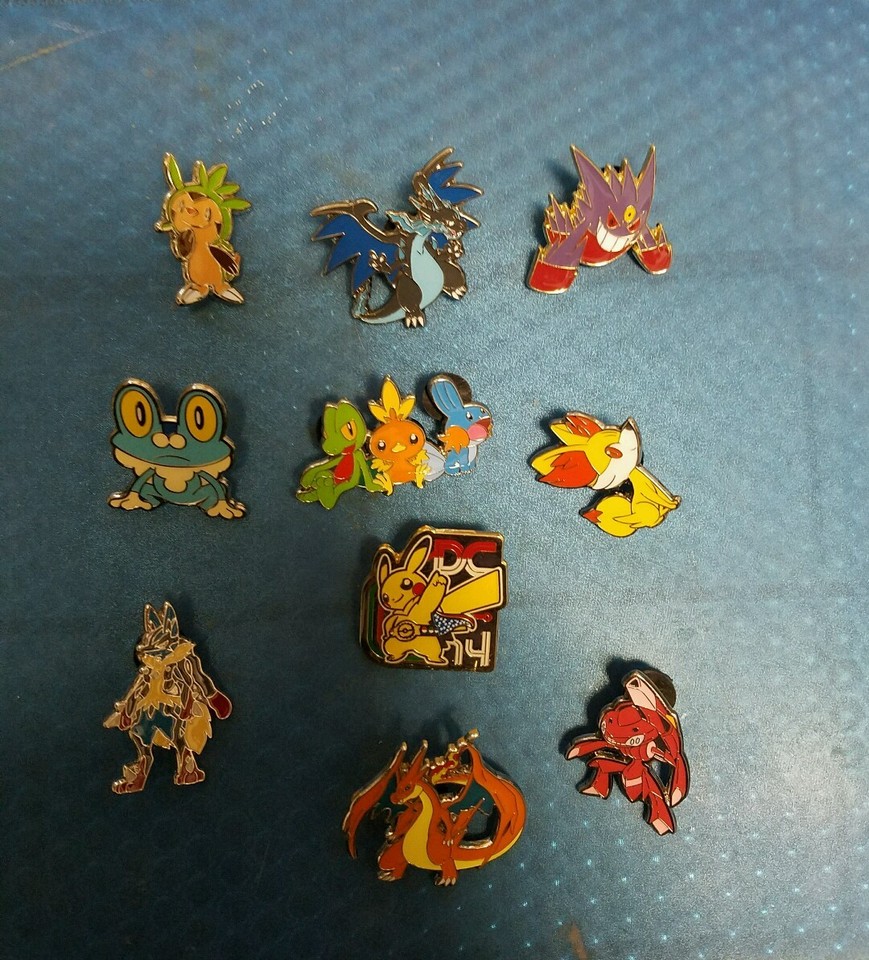 Pokemon Collector Pins pin 10 piece set MEGA Charizard Pikachu Lucario New LOT | eBay