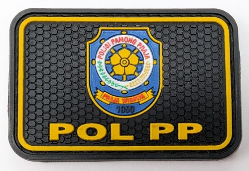 Indonesia Pamong Praja Regional Police Unit POL PP POLRI Polisi Rubber ...