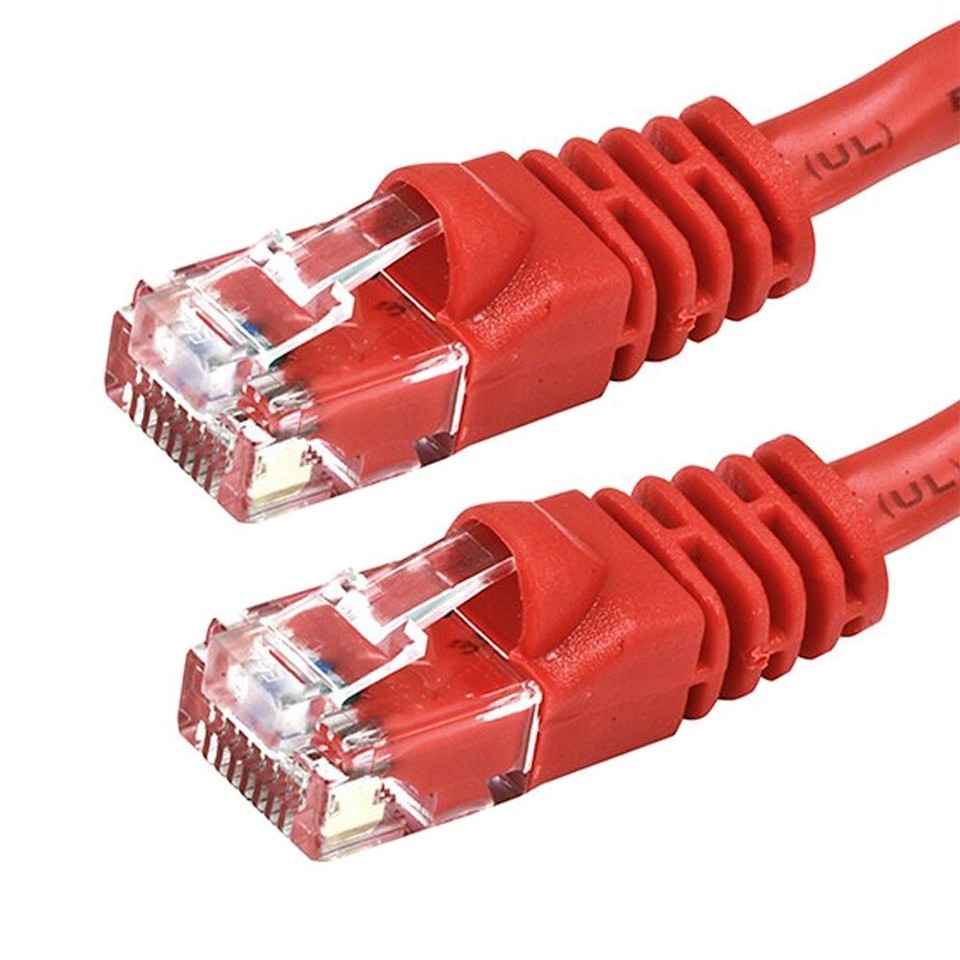 25FT CAT6 RJ45 Network Ethernet LAN Patch Cable UTP 550MHz Copper 24AWG Red | eBay