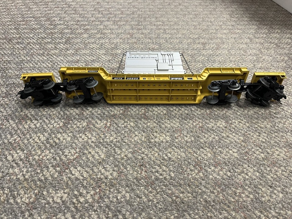 + MTH O Scale Premier TTX 75' Depressed Flat Car w/ Transformer 20 ...