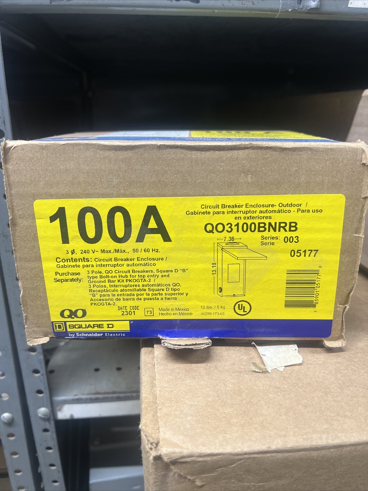 SQUARE D QO3100BNRB Circuit Breaker Enclosure,Surface,100A | eBay