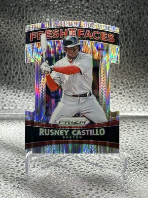 2015 Panini Prizm Rusney Castillo RC Fresh Faces Die-Cut Flash Prizm ...