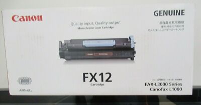 Canon FX12 Toner Cartridge Black to suit Fax L3000/L1000 Genuine | eBay ...