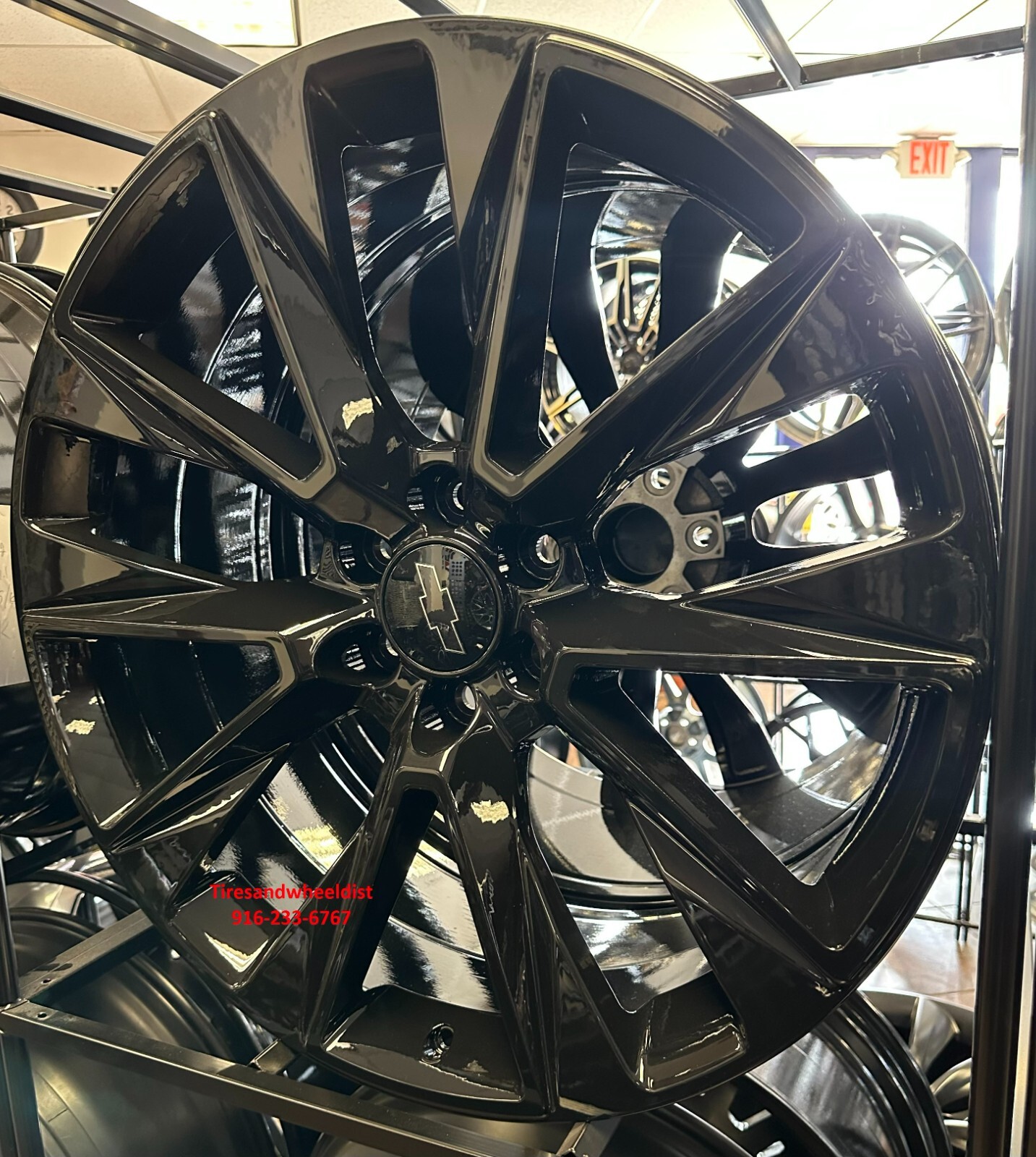 24'' LTZ Wheels fit Escalade Gloss Black with Tires Silverado Yukon ...