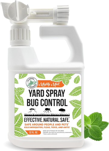 32Oz Peppermint Bug Control Natural Lawn Yard Spray for Fleas, Ticks ...