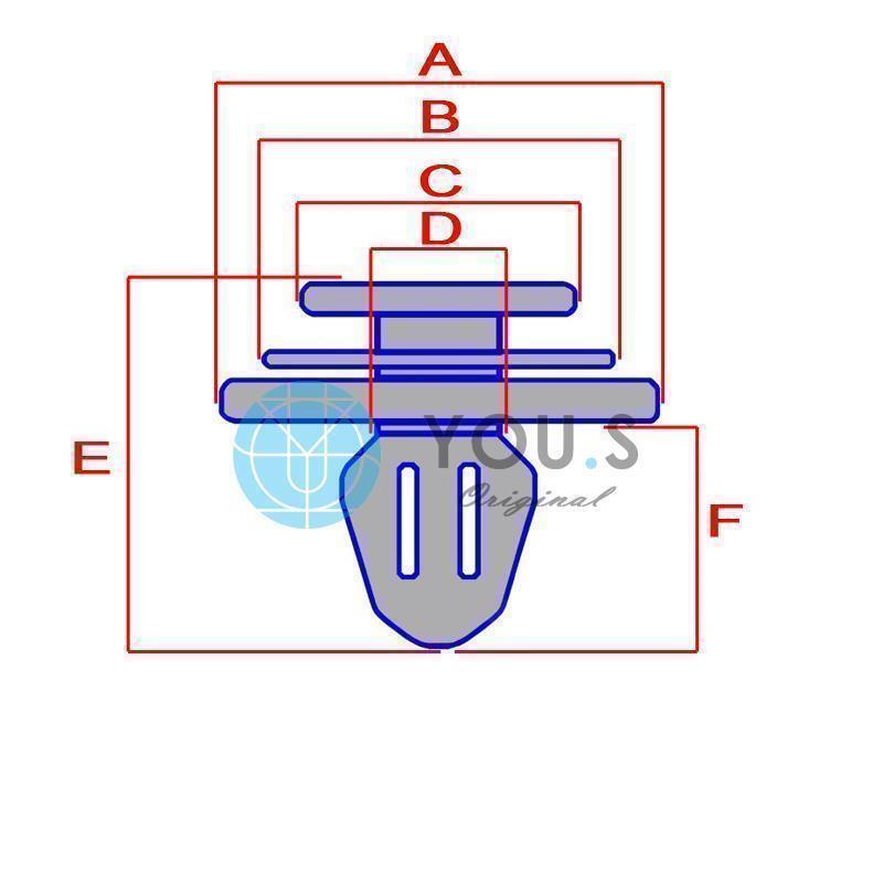 10 X You.S Rivestimenti Interni Clip per Mercedes X166 X204 W166 ...