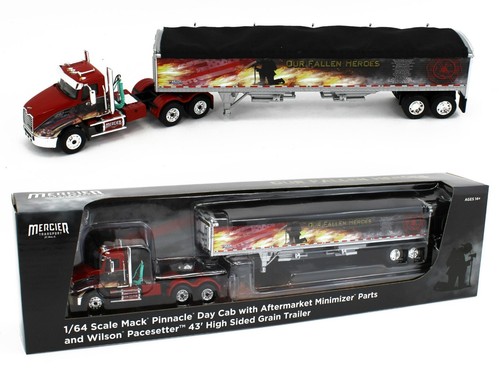 DCP 1:64 *MERCIER TRANSPORT FALLEN HEROES* Mack Pinnacle & Wilson Grain ...