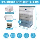 3 Pack Cube Vacuum Storage Bags Jumbo Vacuum Cubes For Storage Vacuum ...