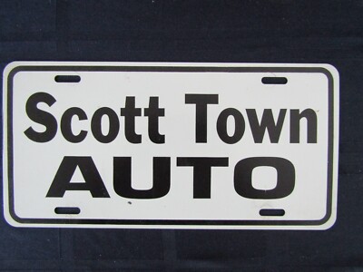 Vintage Pennsylvania Metal PA Dealer License Plate Scott Town Auto ...