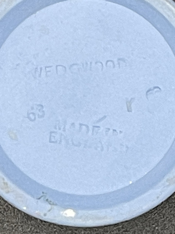 WEDGWOOD vintage decor small trinket box blue greek mythology OS motifs ...