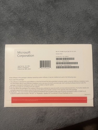 Win 10 pro 64 bit DVD & Key Installer [Full License] | eBay