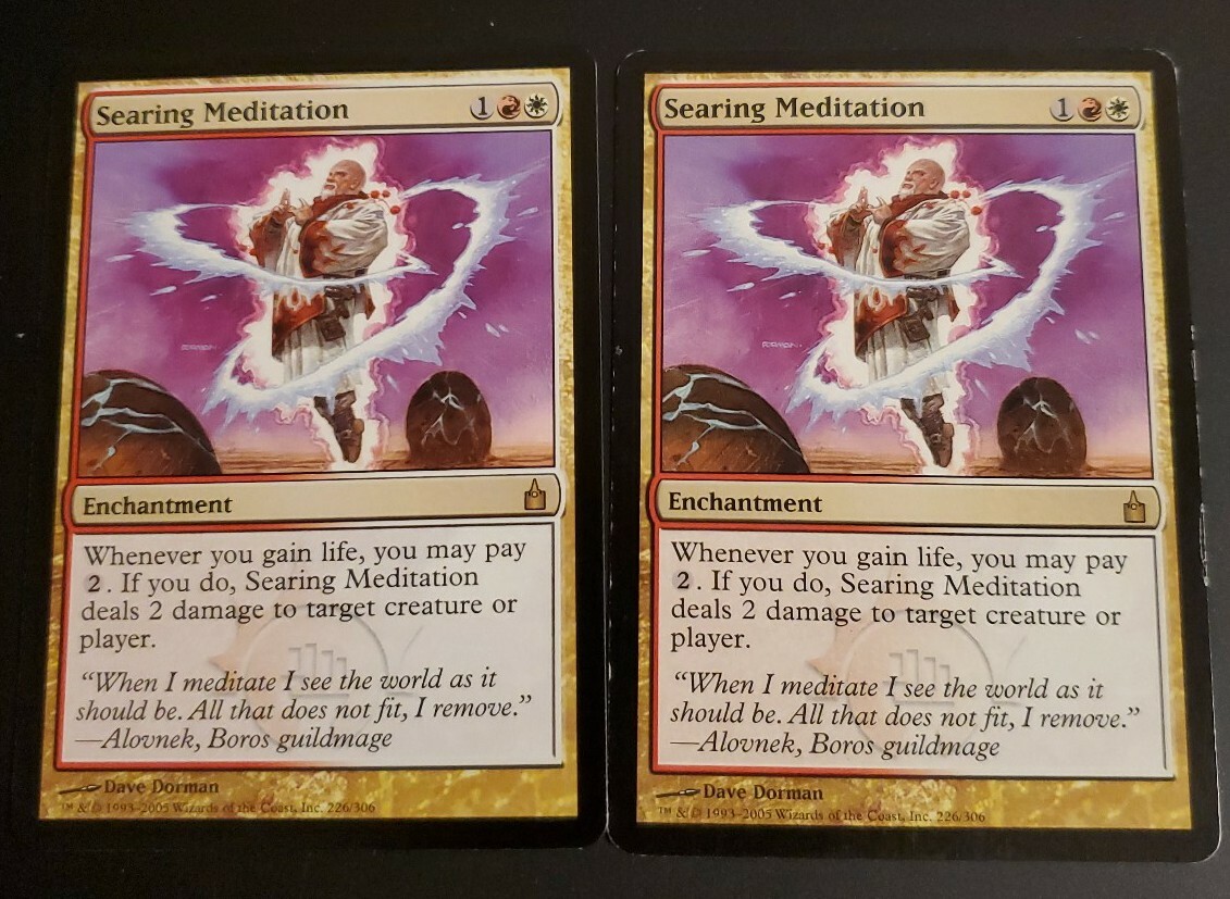 MTG 2x Searing Meditation Moderate Play | eBay