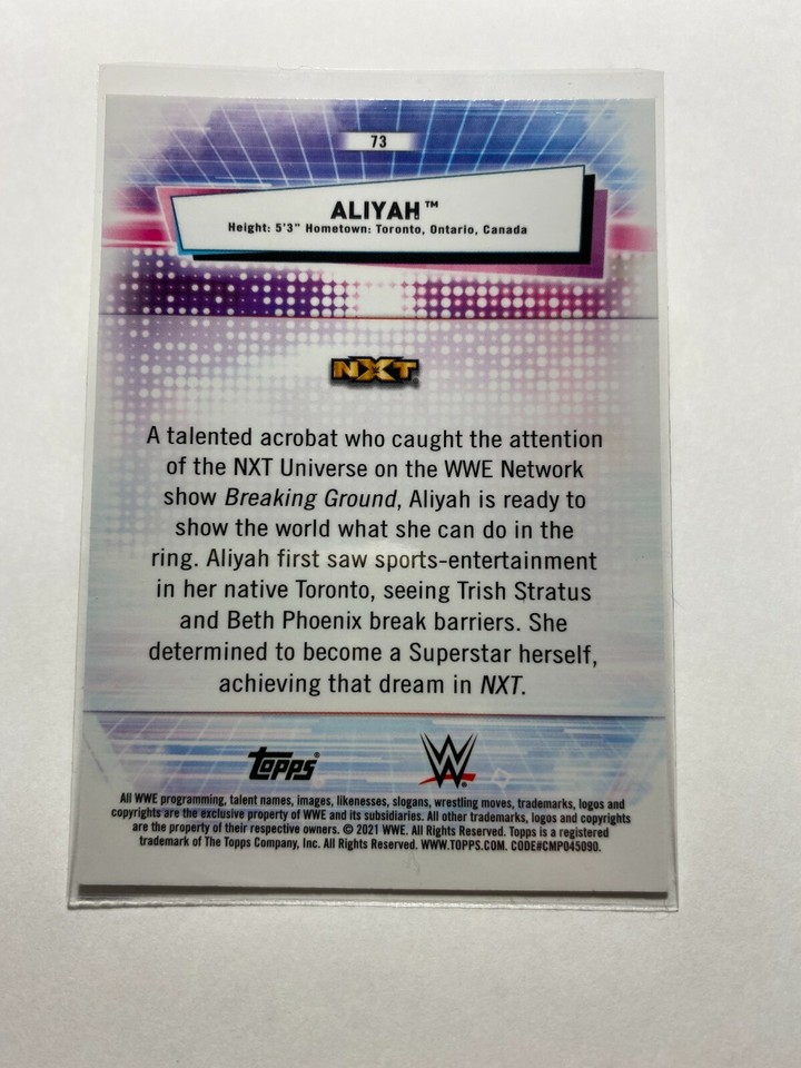 Aliyah 2021 Topps Chrome #73 WWE Card | eBay