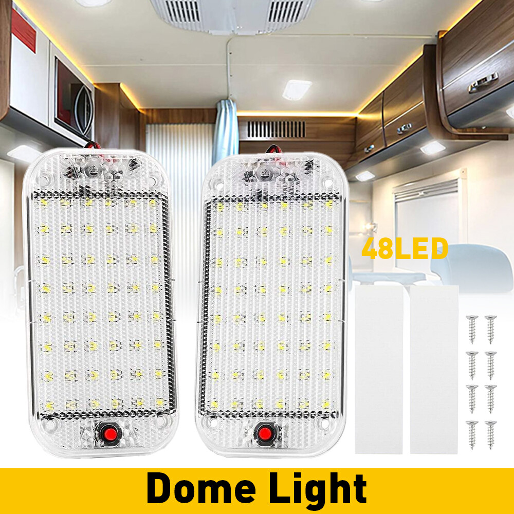 48 LED Caravan RV Interior LED Ceiling Light Trailer Boat Camper Light ...