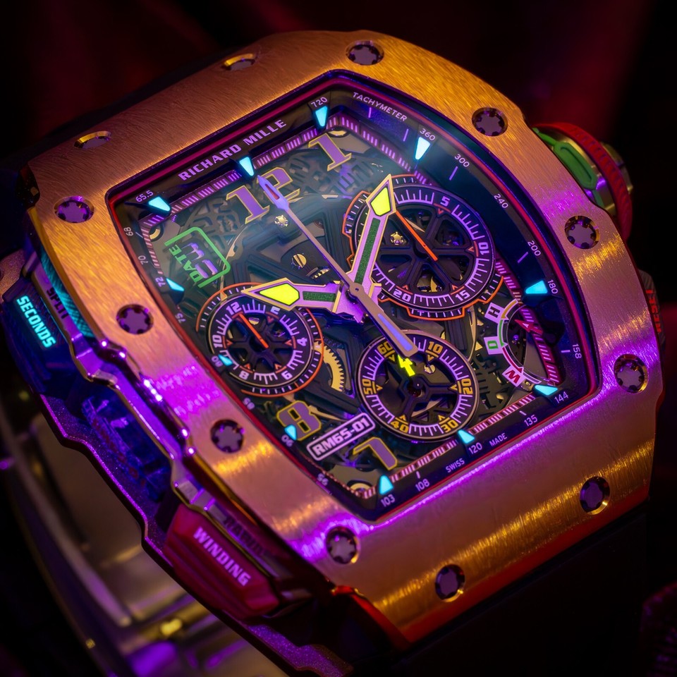 Richard Mille RM 65-01 Automatic Chronograph Rose Gold Carbon Box ...