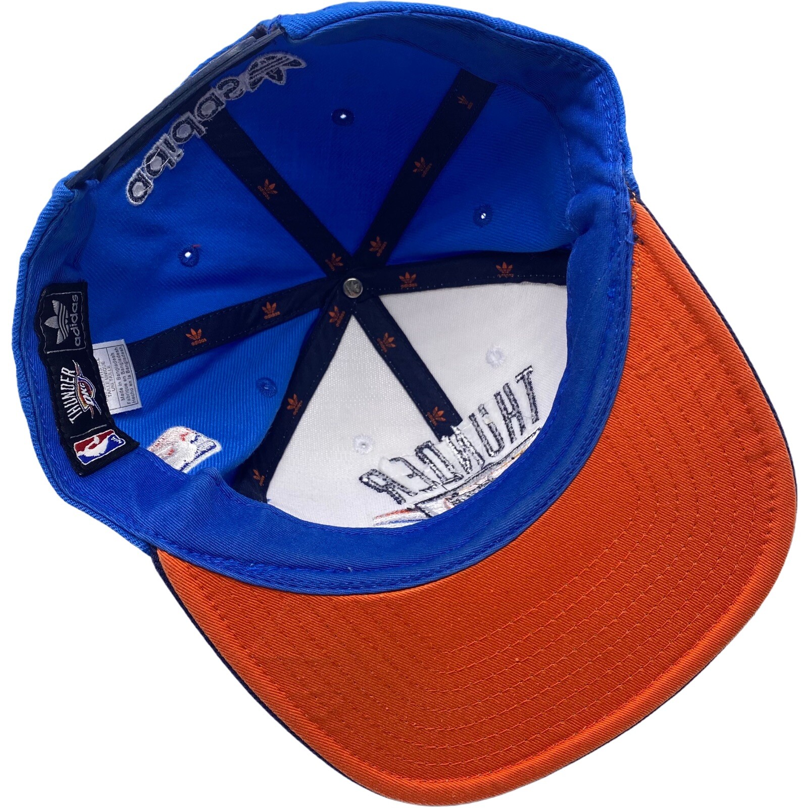 OKC Thunder Adidas NBA Baseball Hat Blue White Snapback Oklahoma City ...
