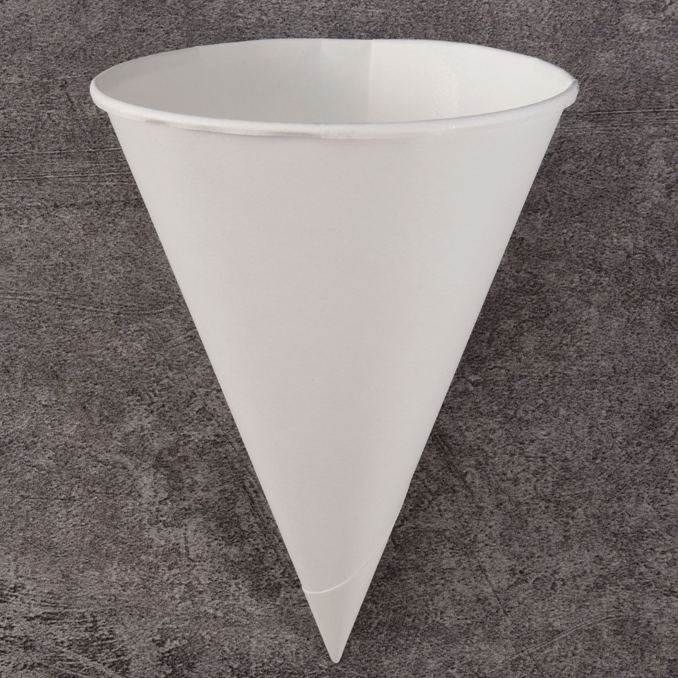 White Cone Cups, Snow Cone Cups,Coated Leakproof Cone Cups for ,4648 ...
