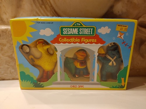 Vintage Sesame Street Muppets Collectible Figures Gift Set Tara Toy ...
