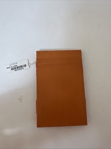 J.Crew Mens Leather Magic Wallet Orange Flip Fold Elastic | eBay