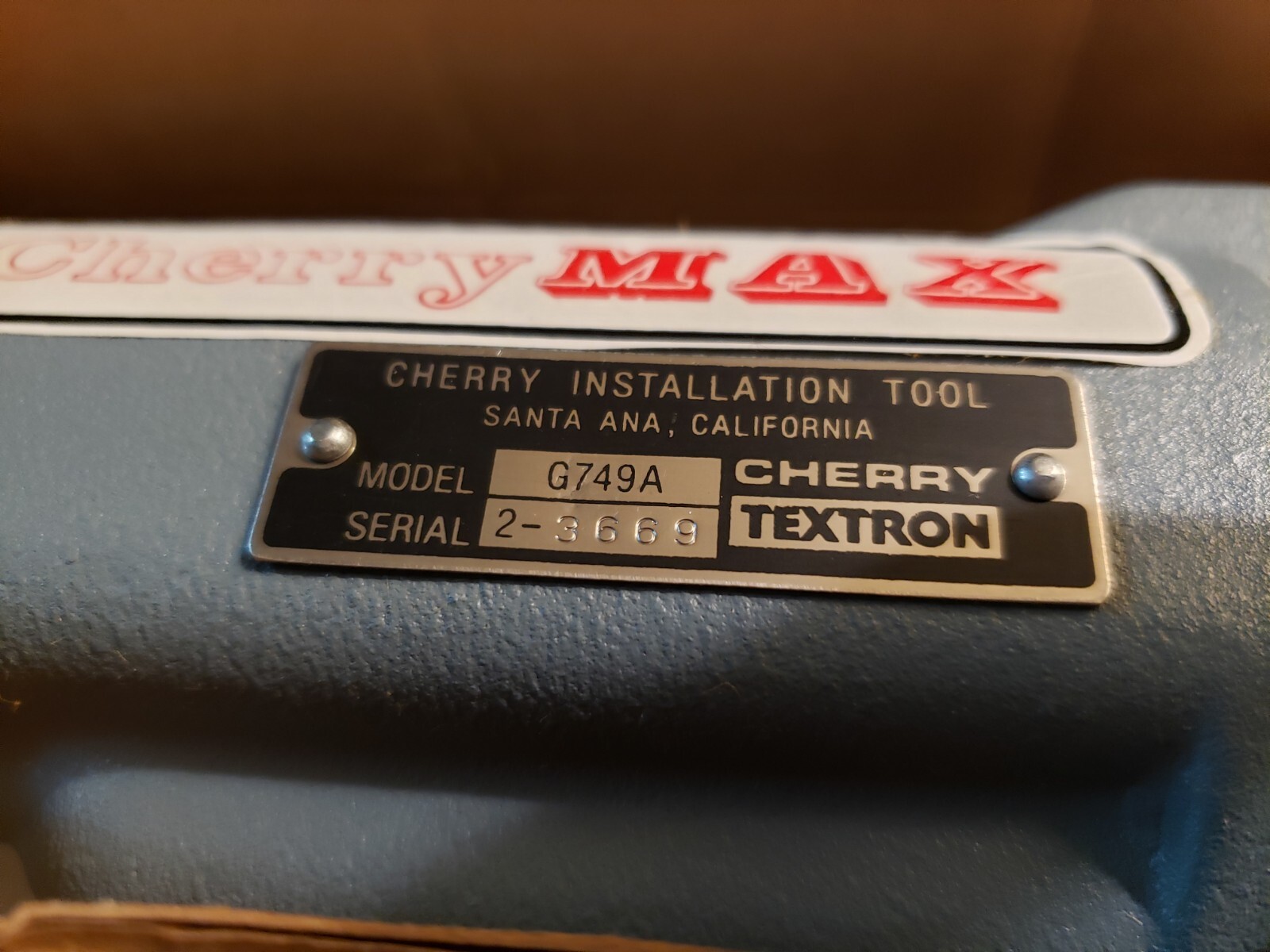 Cherry Aerospace G749A Heavy Duty Hand Hydraulic Rivet Gun, New In Box ...