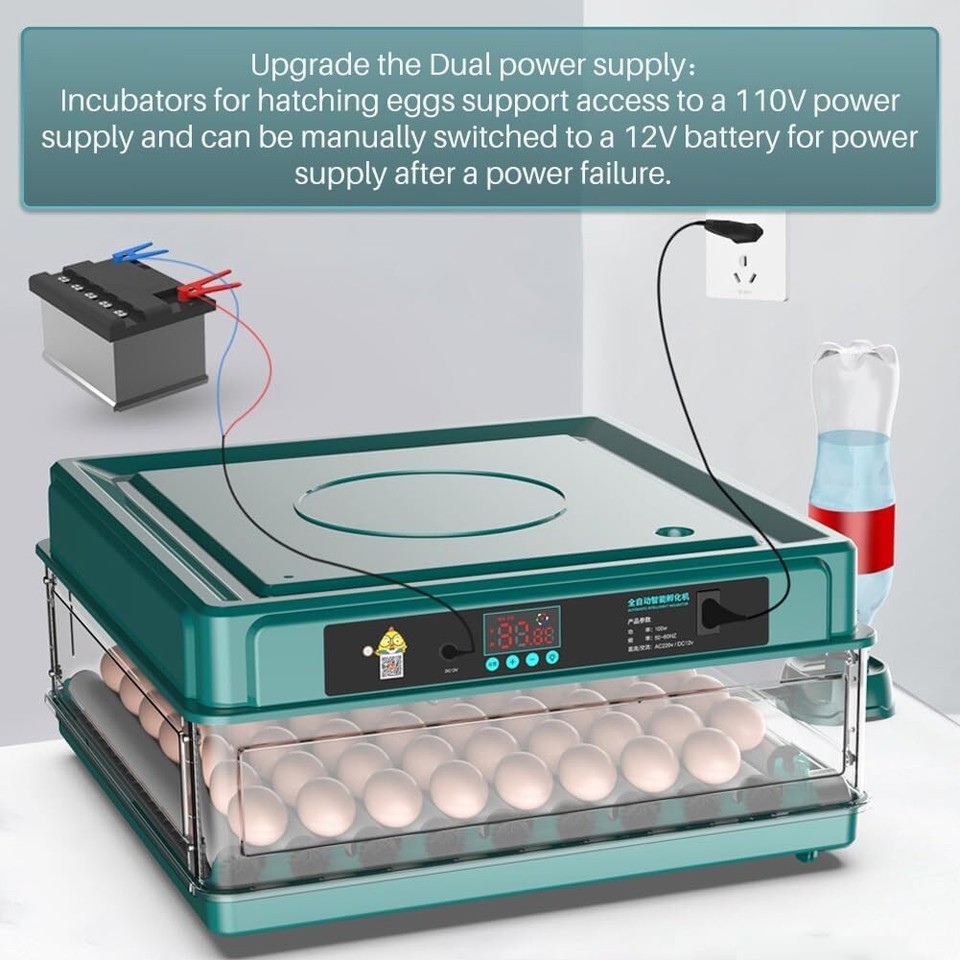 9-128 Eggs Automatic Egg Incubator Digital Poultry Hatcher Machine 220V ...