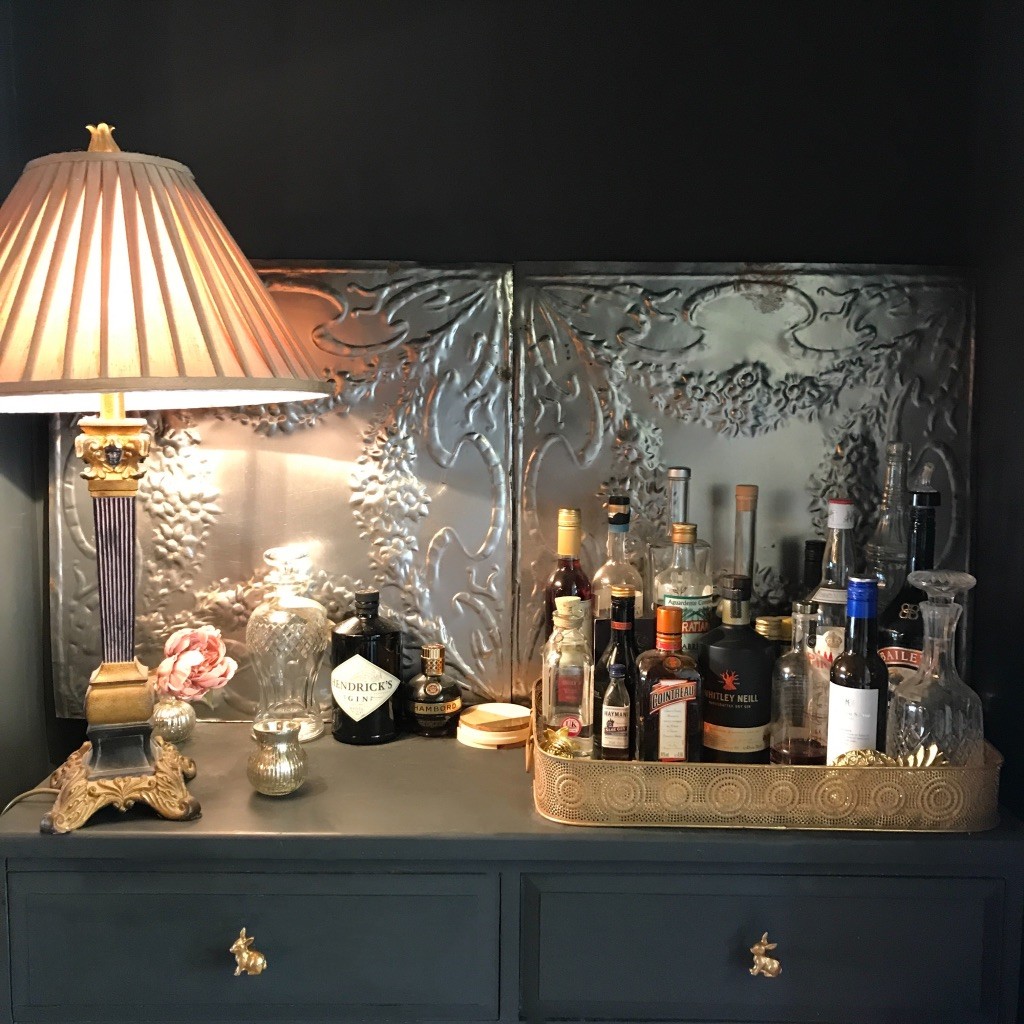 Vintage American Tin Tile Silver Metal Ceiling Wall Cafe Decor 63cm ...