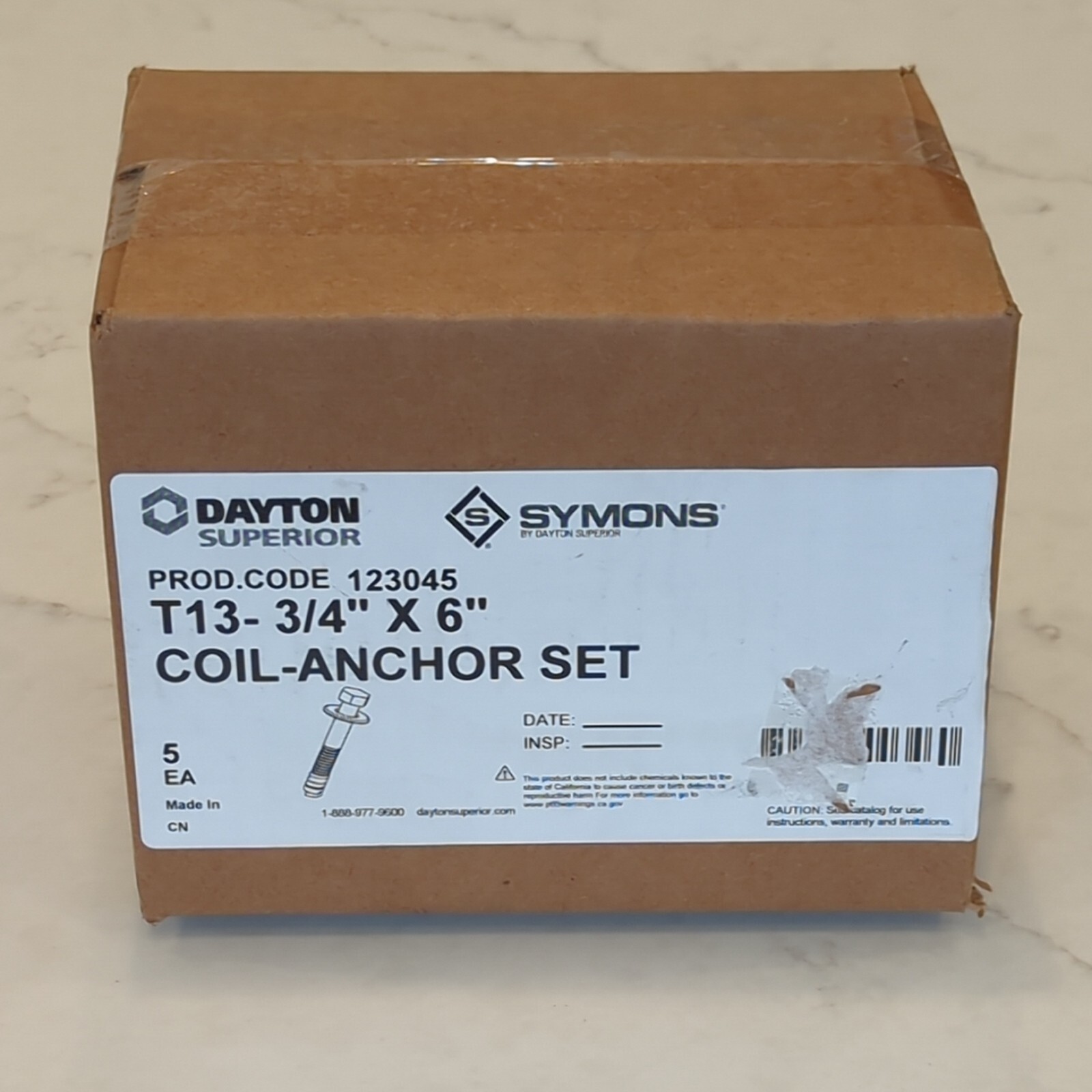 5 Pack Dayton Symons T13 3/4" X6" Coil Anchor | eBay