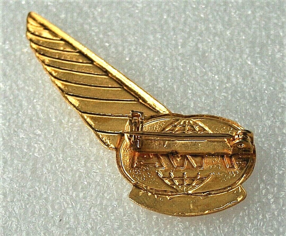Brass 1960-70s TWA Trans World Airlines Junior Hostess Kids Wings Pin ...