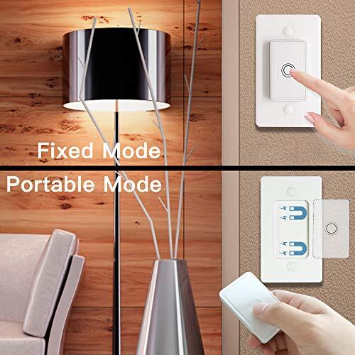 Mini Remote Control Outlet Plug Adapter with Remote Wall Switch, 656ft ...