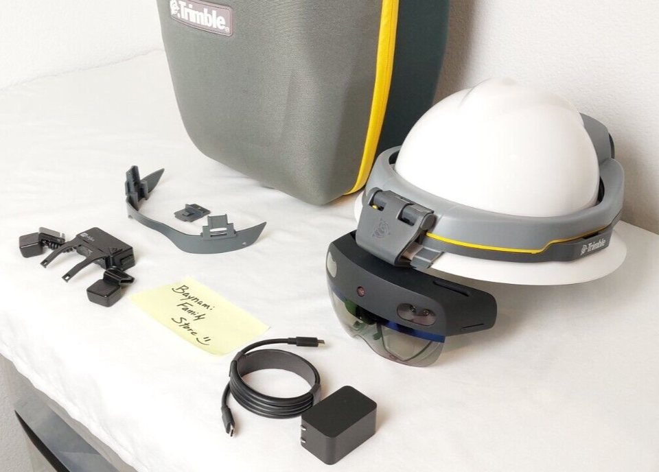 Trimble XR10 mobiWAN_TR Mobilus HoloLens 2 Full Brim Hardhat Headset | eBay