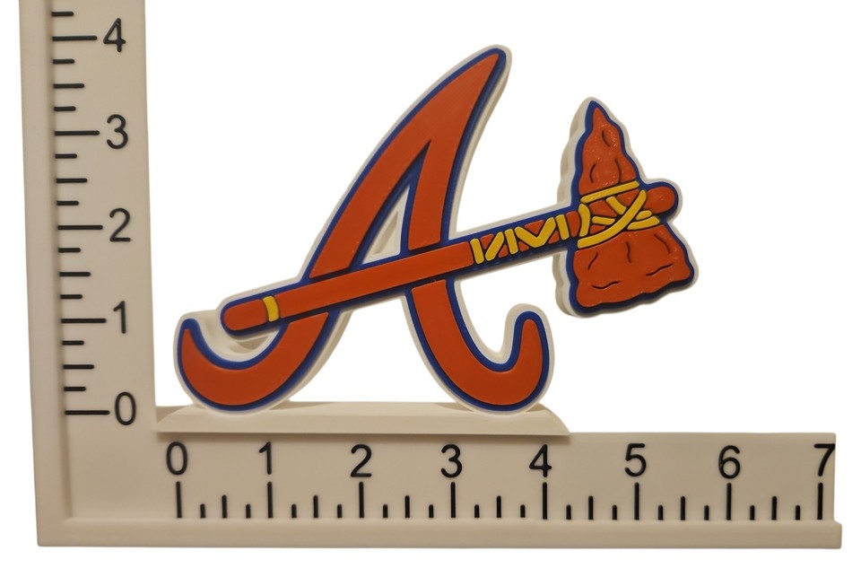 Atlanta Braves Logo Free Standing Desk/ Shelf Display | eBay