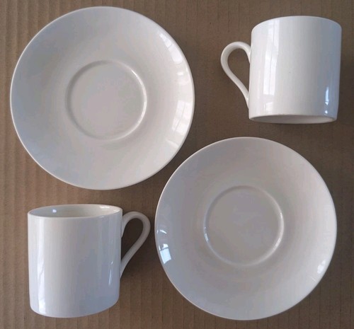 Maxwell & Williams - Basic White Espresso Cup Round And Saucers - Set ...