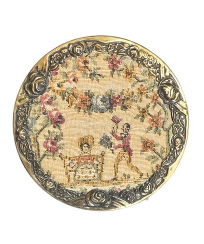 Vintage Regent Powder Compact Micro Petit Point Needlework Unused circa ...