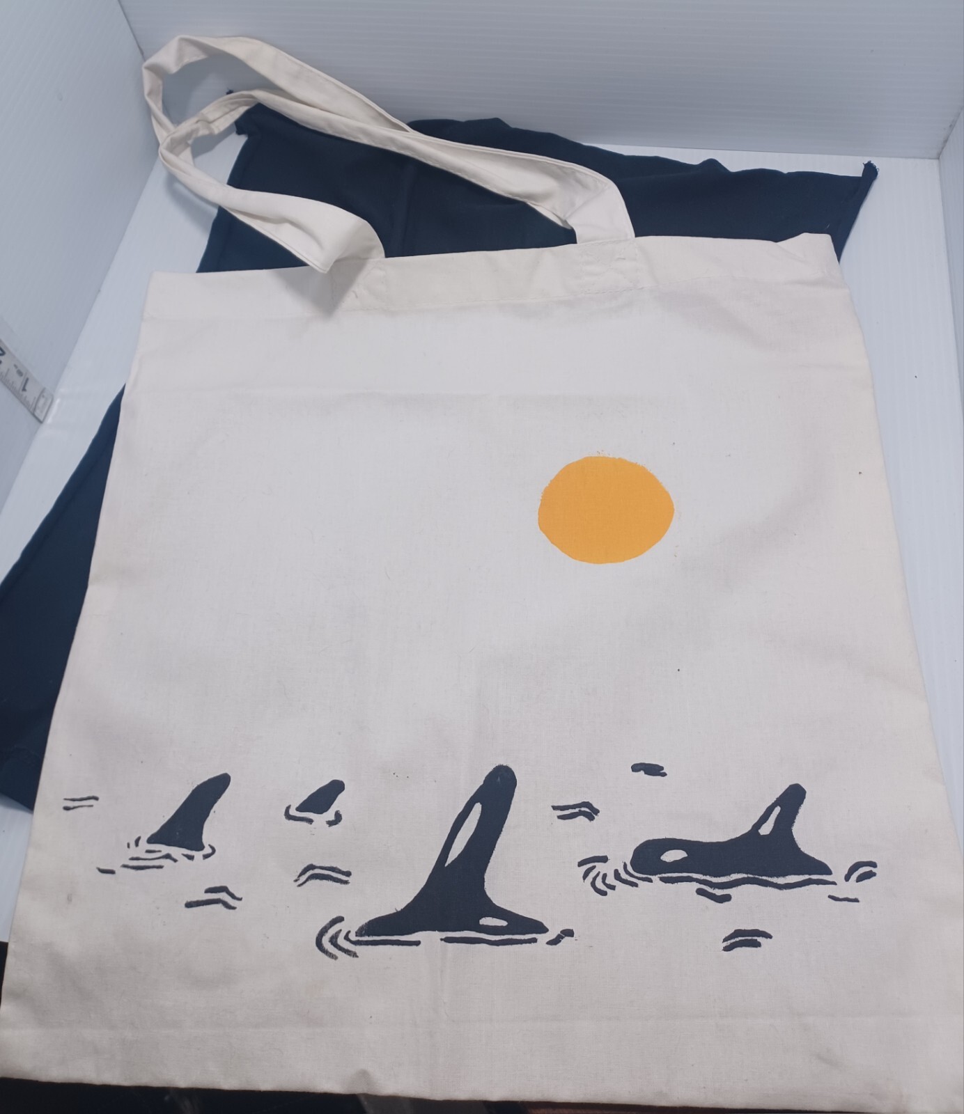 Screen Printed Tote Bag With Orca Design | eBay