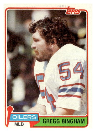 1981 Topps #79 Gregg Bingham Houston Oilers Football Card VG/EX | eBay